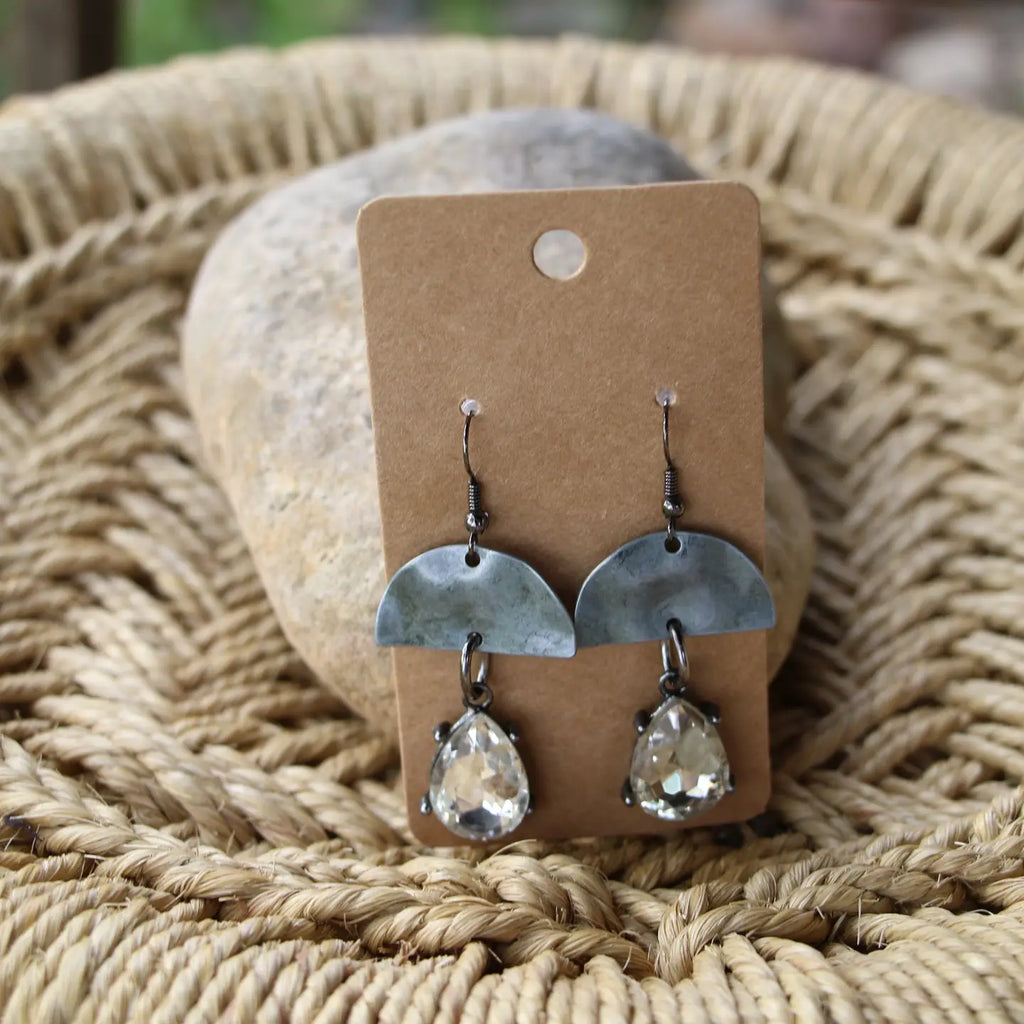 Antique Silver Boing Drop Earrings – Details Boutique Shop